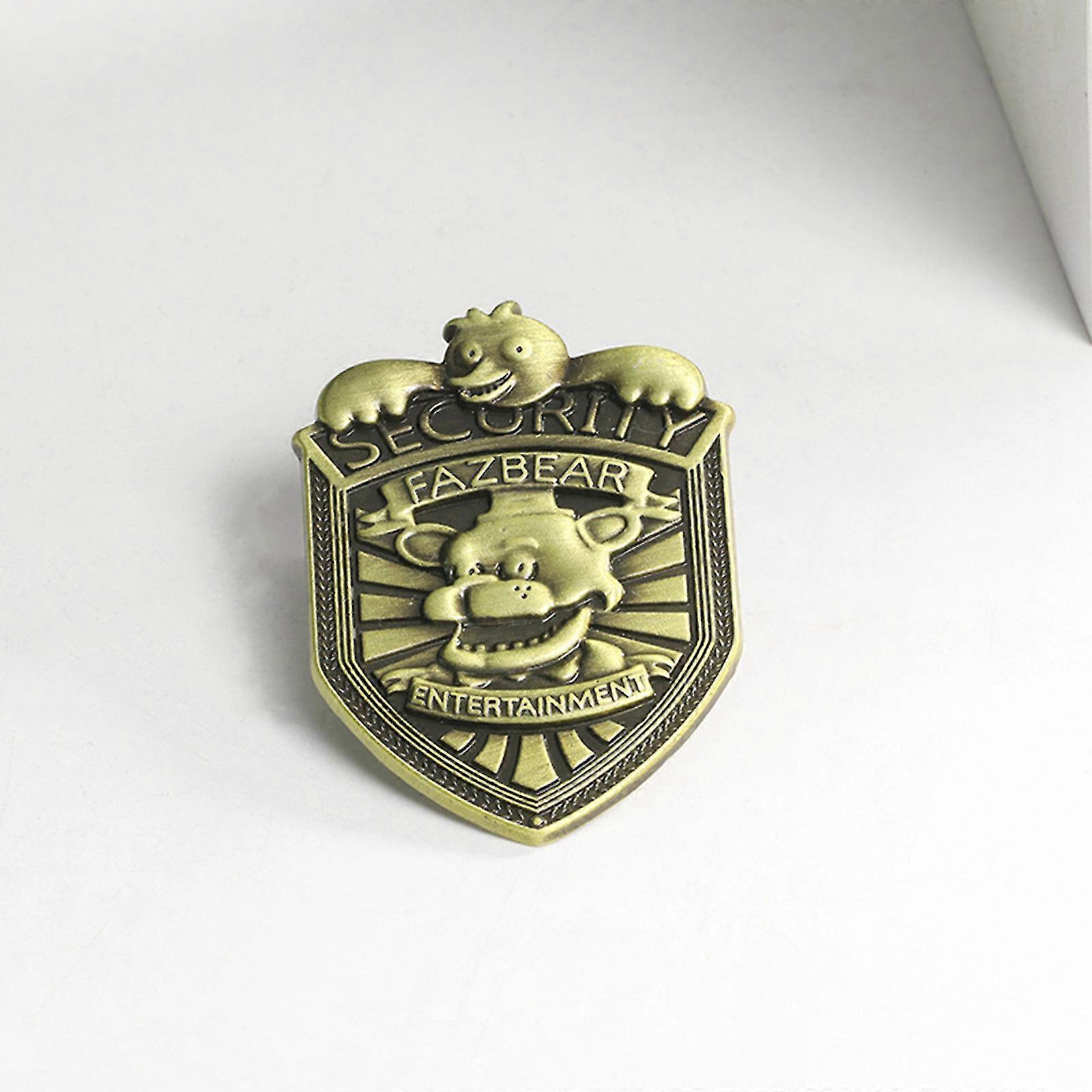 FNAF Security Guard Badge - Freddy Fazbear's Night Guard Pin | Fruugo UK