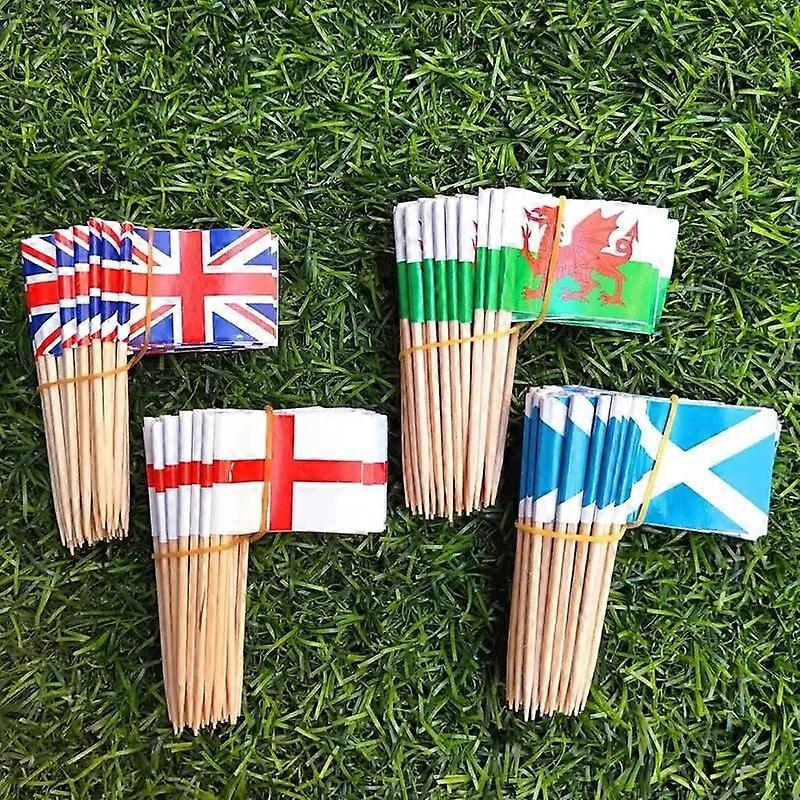100Pcs/Set Mini Scottish Flag Cupcake Cocktail Toothpick Stick Cake ...
