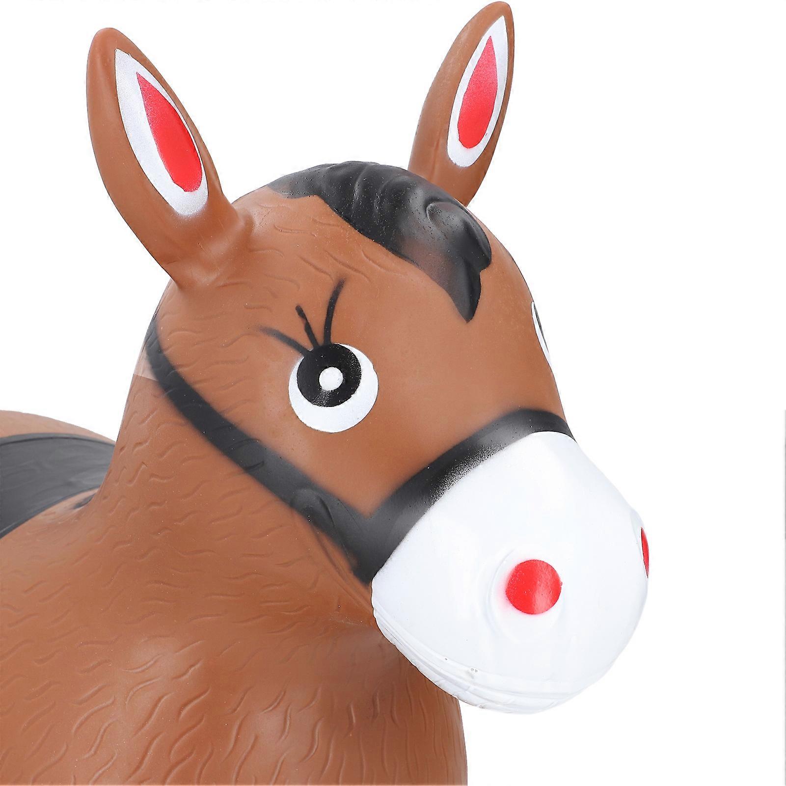 Bouncy Horse Hopper Brown Inflatable Jumping Horse Ride On Bouncing ...