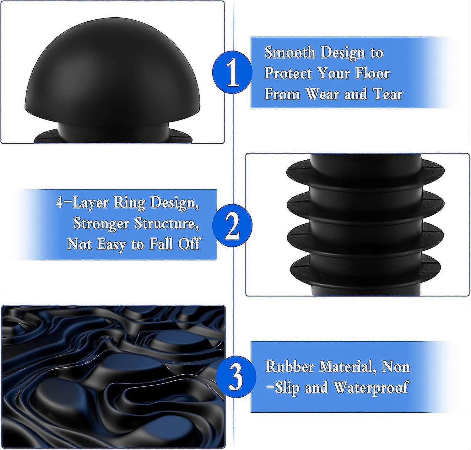 Stol Benlock 50 st Runda ändlock Stol Slanglock Stol Benskydd Runt ...