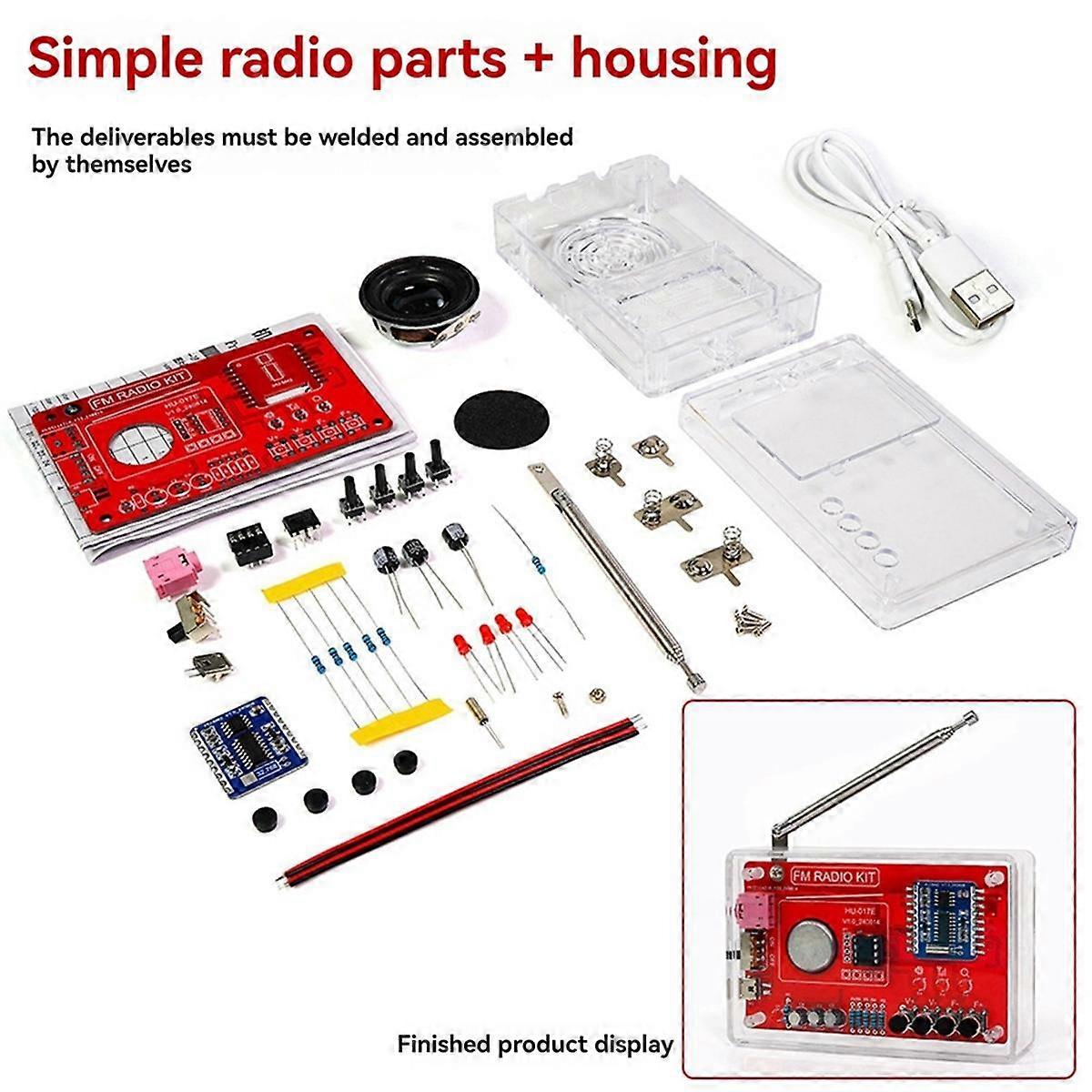 DIY Electronic Kit FM Radio Production Kit Circuit Board Making Loose ...