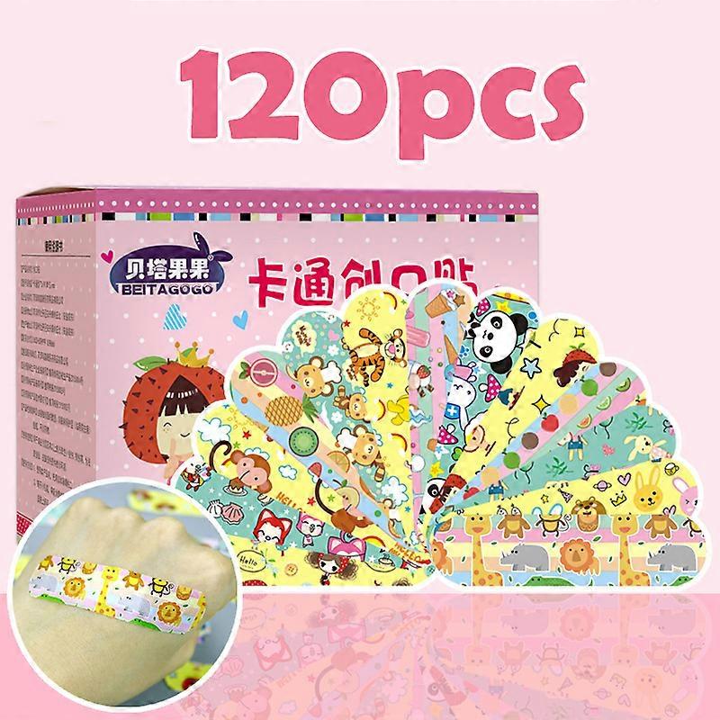 10/120pcs Cute Cartoon Medical Patch Waterproof Wound Adhesive Bandages ...