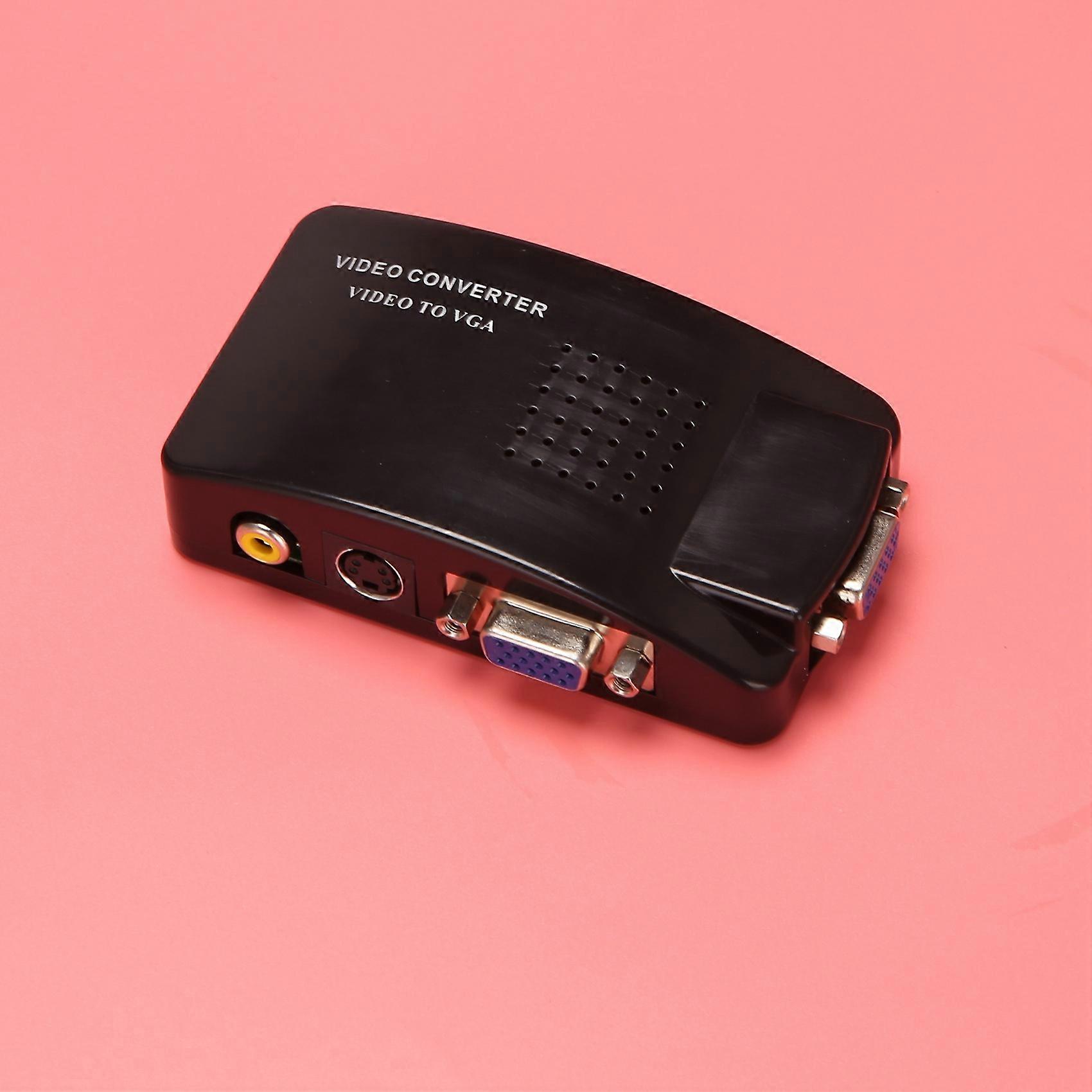 AV to VGA Adapter RCA VGA Converter PC RCA Composite S-Video AV Input ...