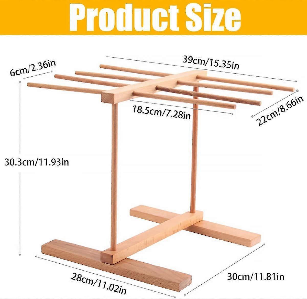 Wooden Pasta Drying Rack Collapsible Noodle Dryer Rack Beech Wood ...