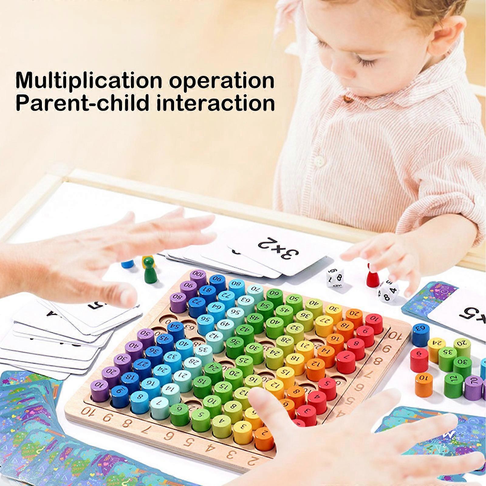 Children's Colourful 99 Table Early Education Educational Toys Nine ...