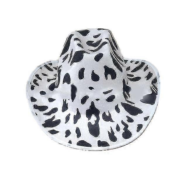 Cowboy Hat Fun Cow Print Hat Unisex Black And White Cowboy Hat | Fruugo UK