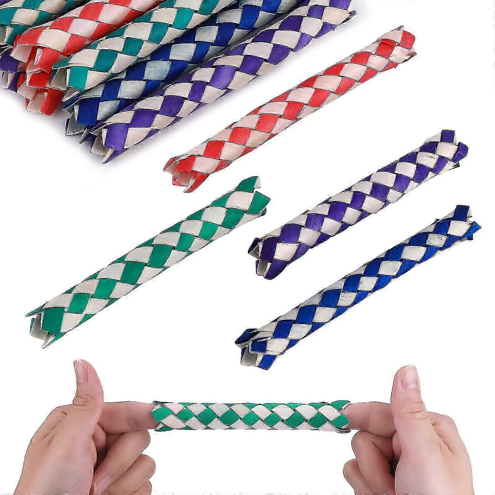 25 Pcs Chinese Finger Traps Classic Bamboo Finger Trap Bird Chew Toy ...