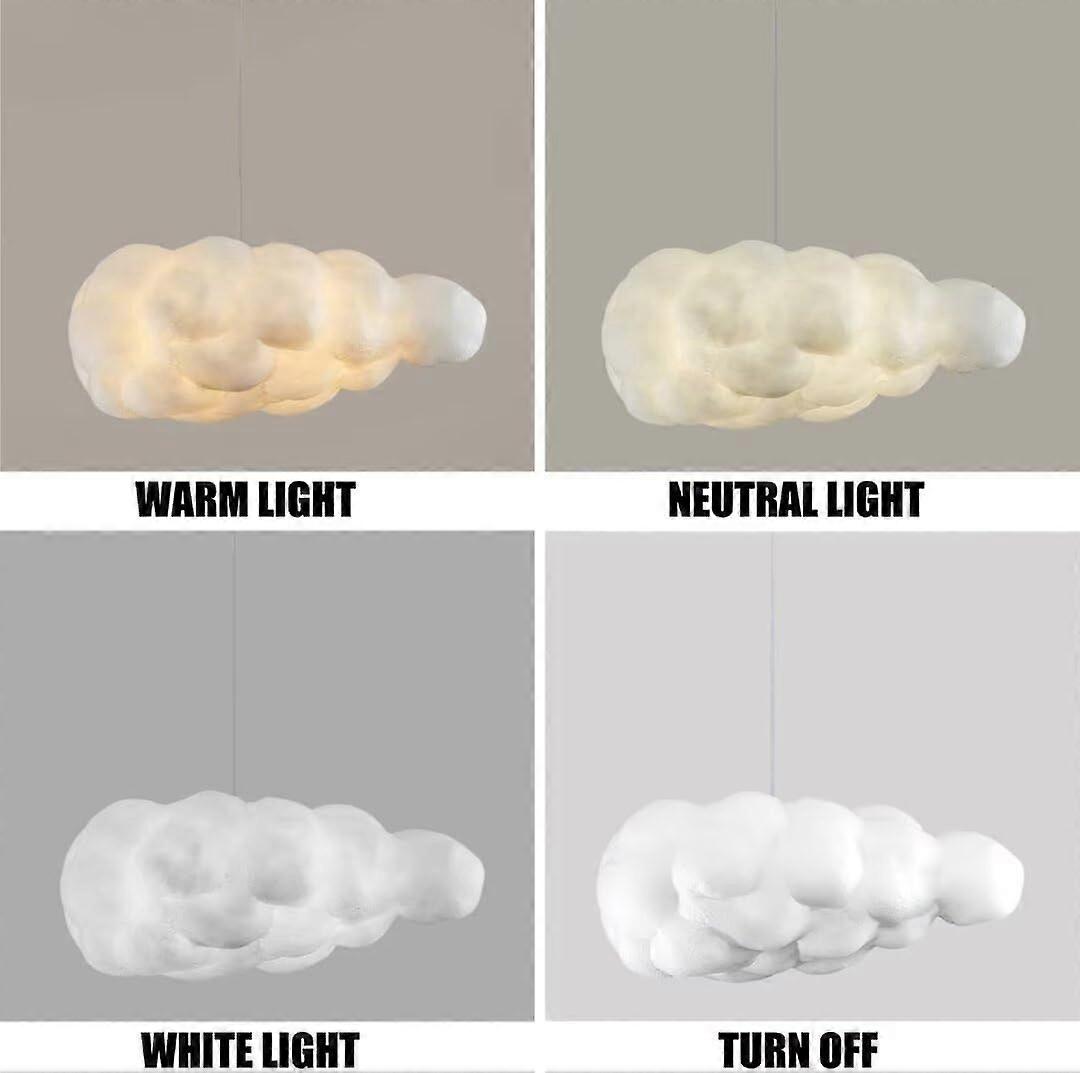Simulation Cloud Pendant Light Creative Cotton Cloud Chandelier Ceiling ...