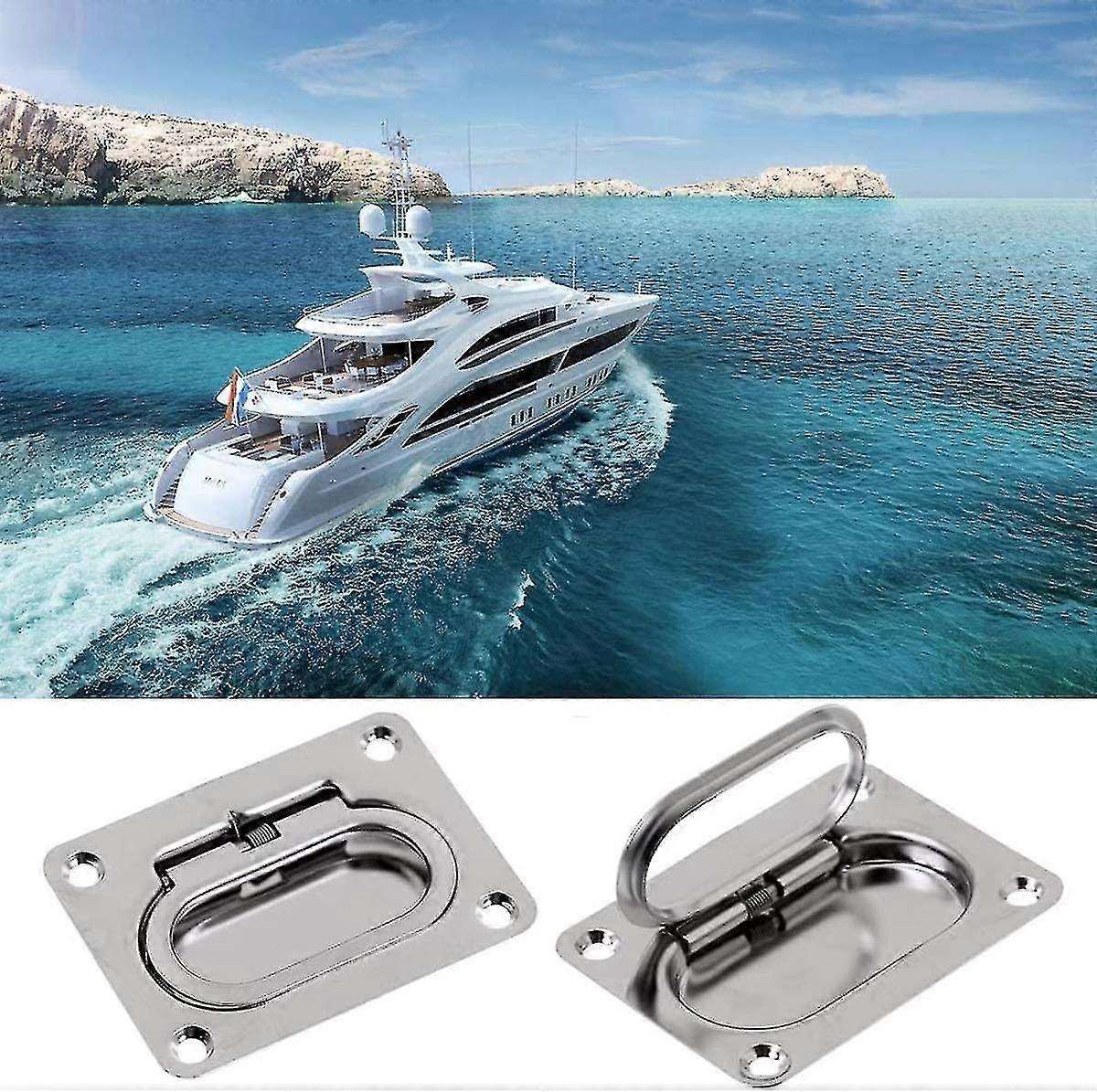 Boat Hatch Handle 2 Pack Stainless Steel Marine Handles Boat Flush ...