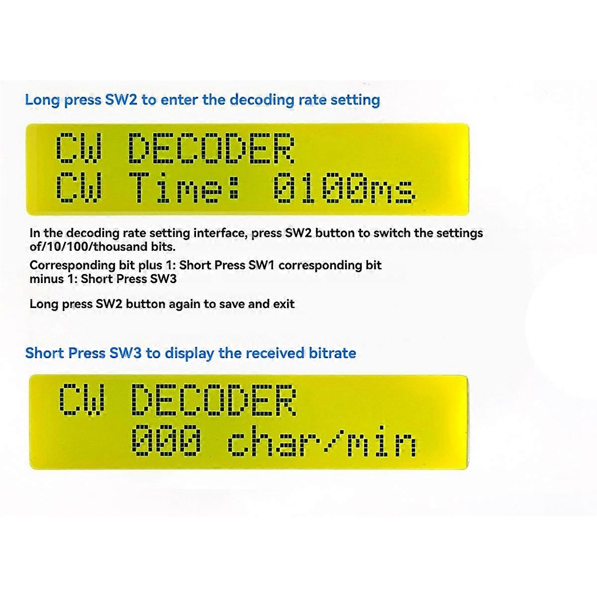 Upgraded CW Morse Code Decoder Finished+Case+Button Kit with Digital ...