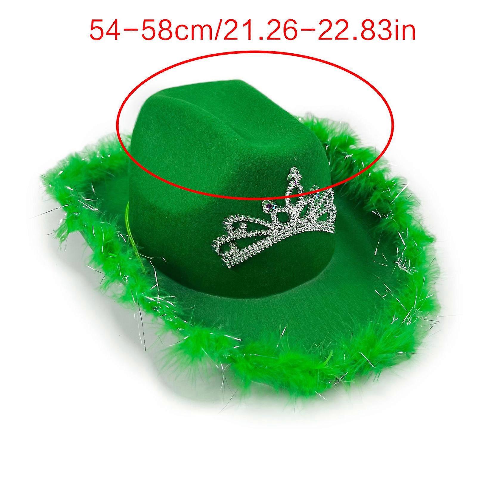 Rhinestone Crowns Cowboy Hat for Female Large Brim RolePlay Cowgirl Hat ...
