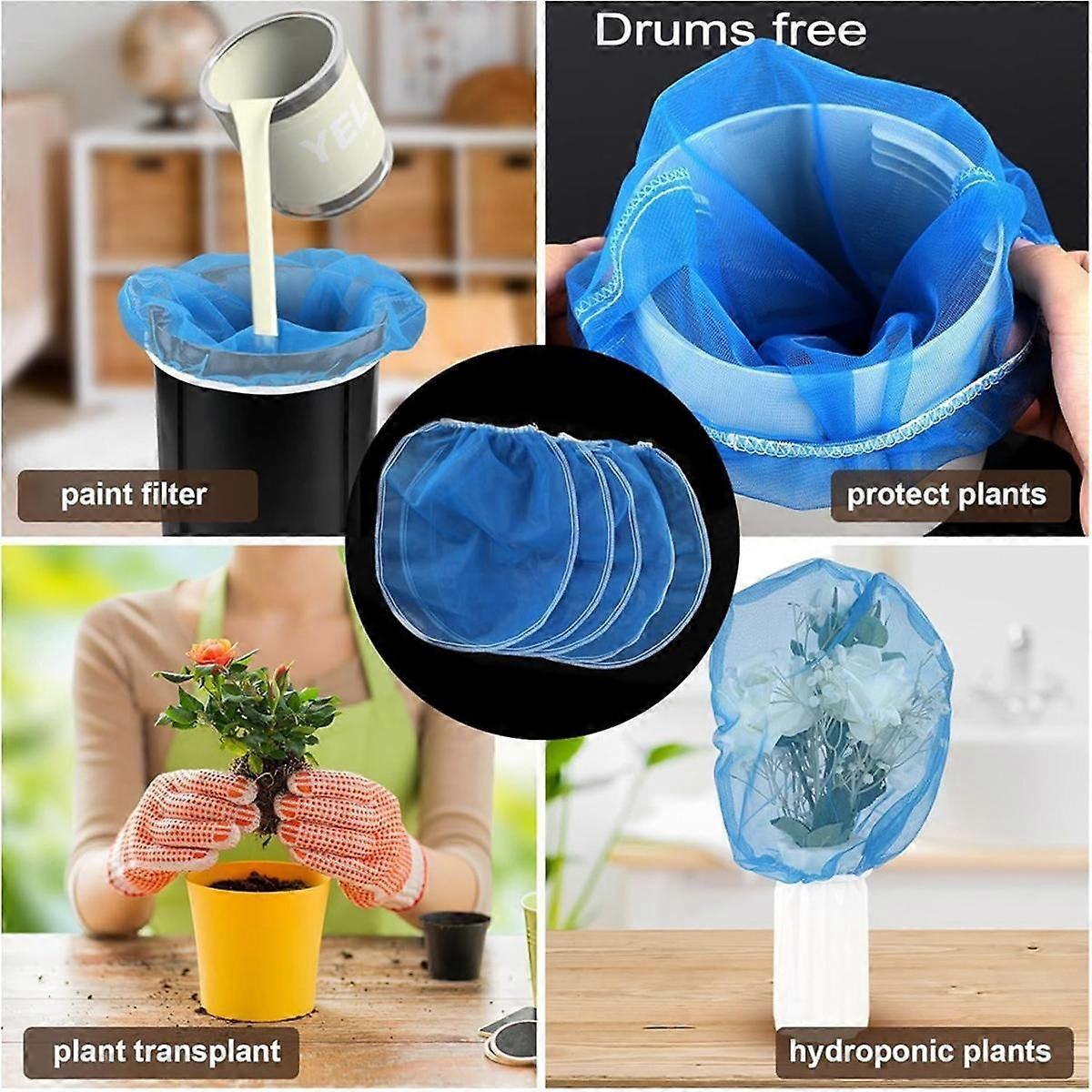 10pcs Paint Strainer Bags,Fine Mesh Paint Filter Bag Elastic Opening ...