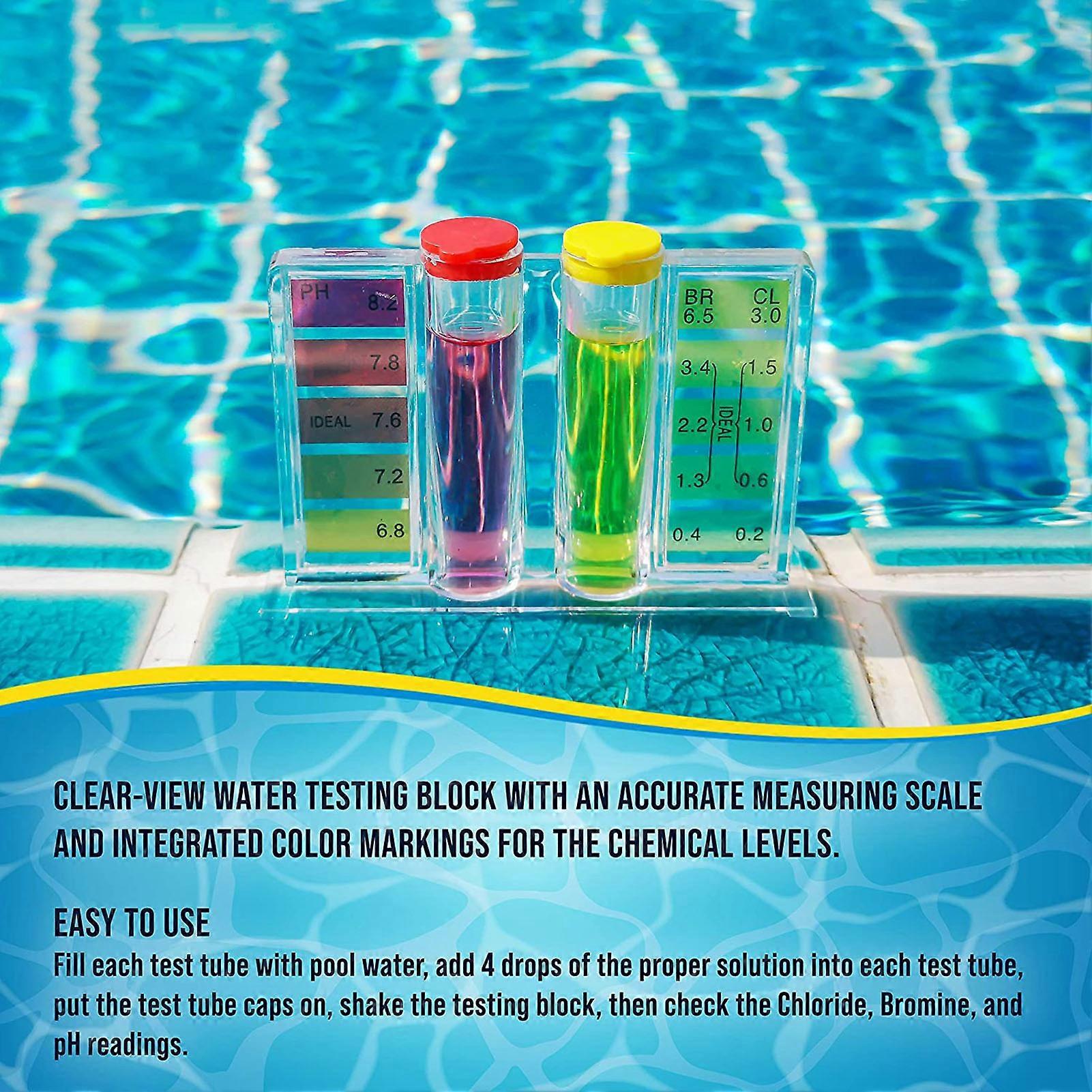 2-Way Swimming Pool & Spa Test Kit OTO and Phenol Red Test Solutions ...