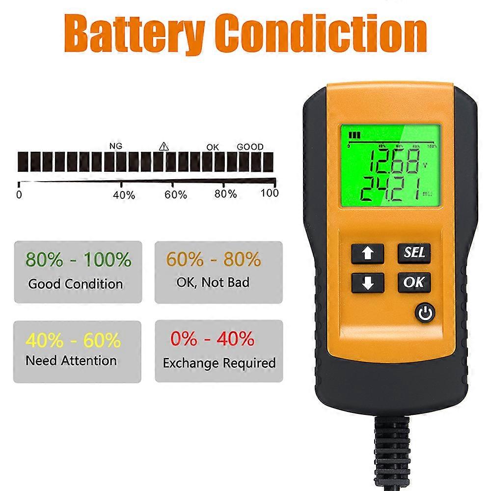 Digital 12V Car Battery Tester Load Test and Analyzer of Battery Life ...