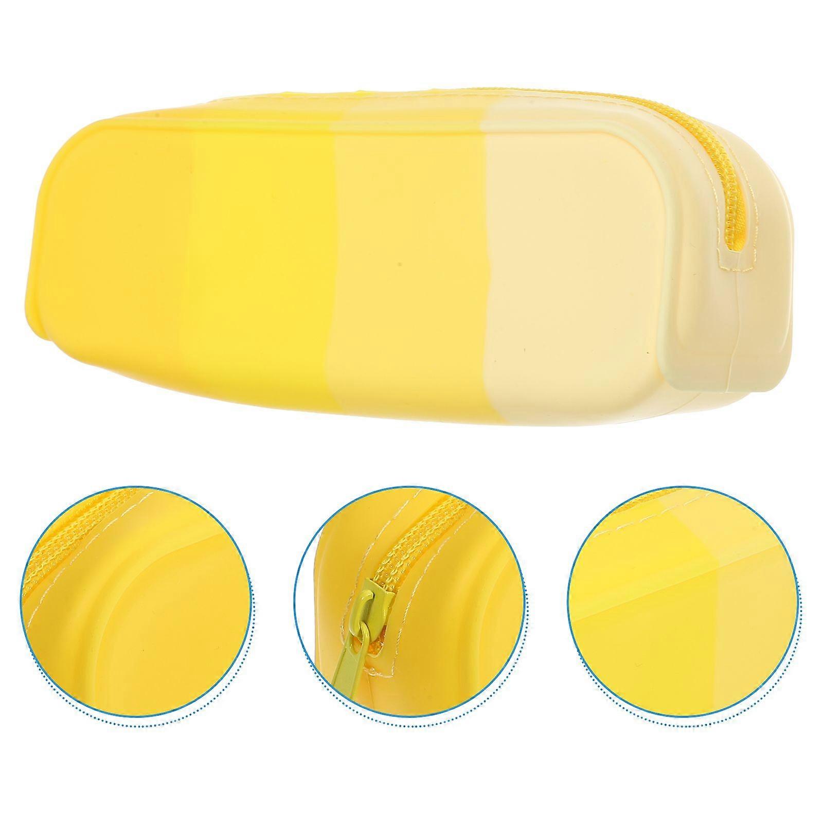 Cute Silicone Pen Bag with Zipper Pens Organizer Large Silicone Pencil ...