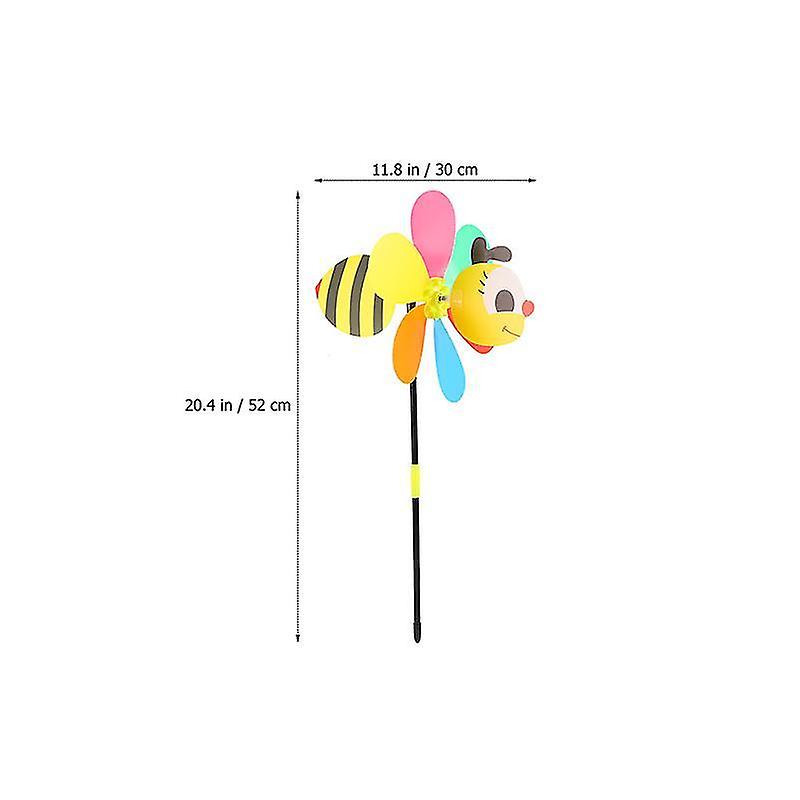 4Pcs stereo bee shape windmill cartoon design windmill plug-in garden ...