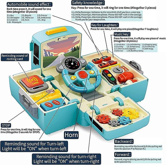 New Simulation Steering Wheel Gear Toy With Music Education Knowledge ...