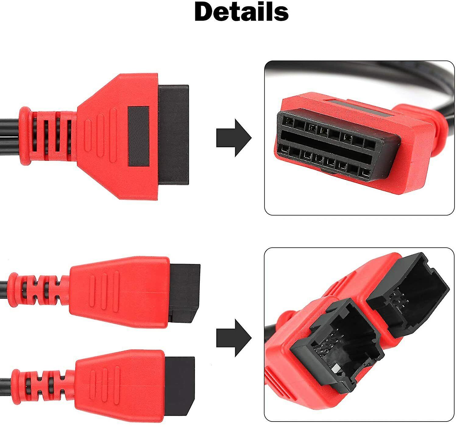 For CHRYSLER 12+8 Adapter Cable Autel MaxiSys Pro MS908P MS906 MK908P ...