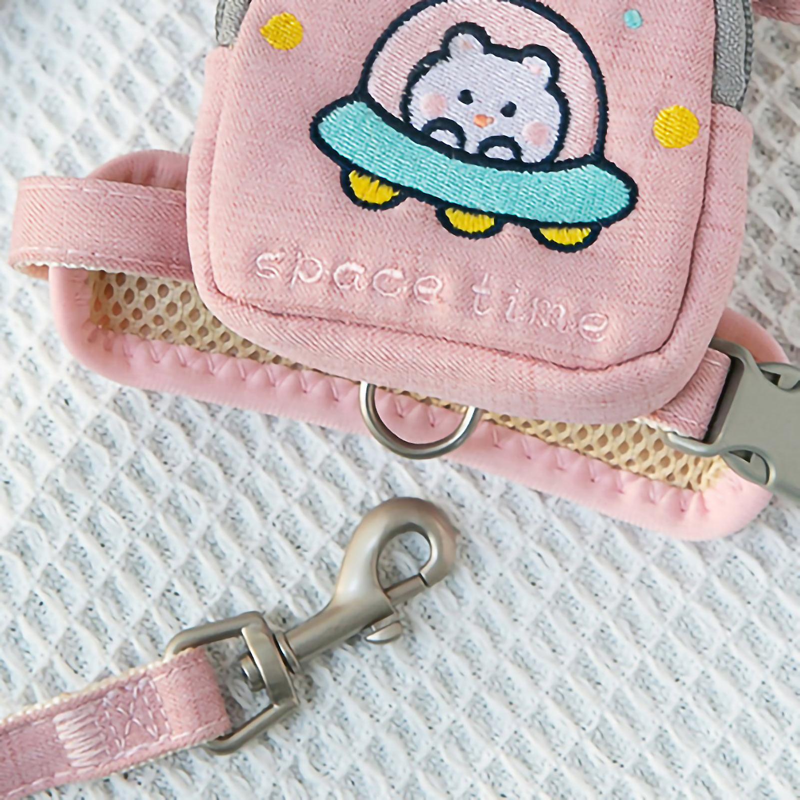 Pet Backpack Harness Adjustable Outdoor Cat Saddle Bags with Lead Leash ...