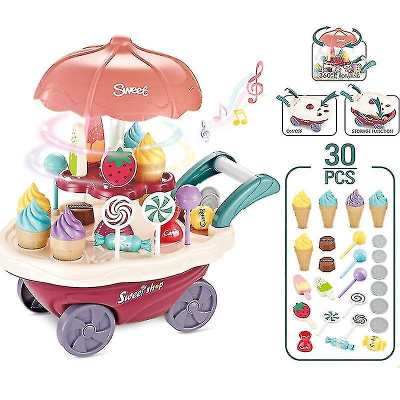 Children's Toy Spinning Ice Cream And Candy Cart pretend Game | Fruugo UK