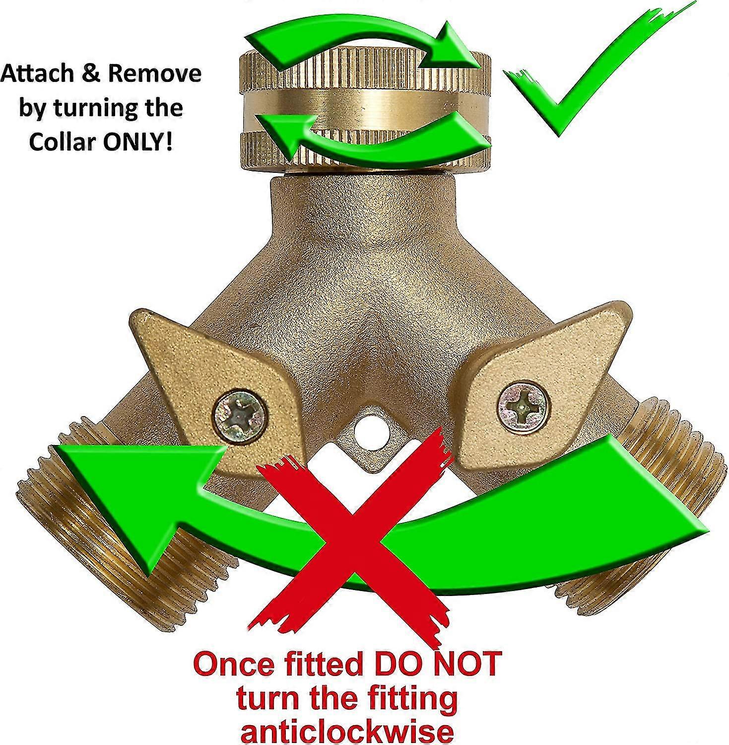 For 2024 Solid Brass Double Hose Connector - For Outdoor Tap And Garden ...