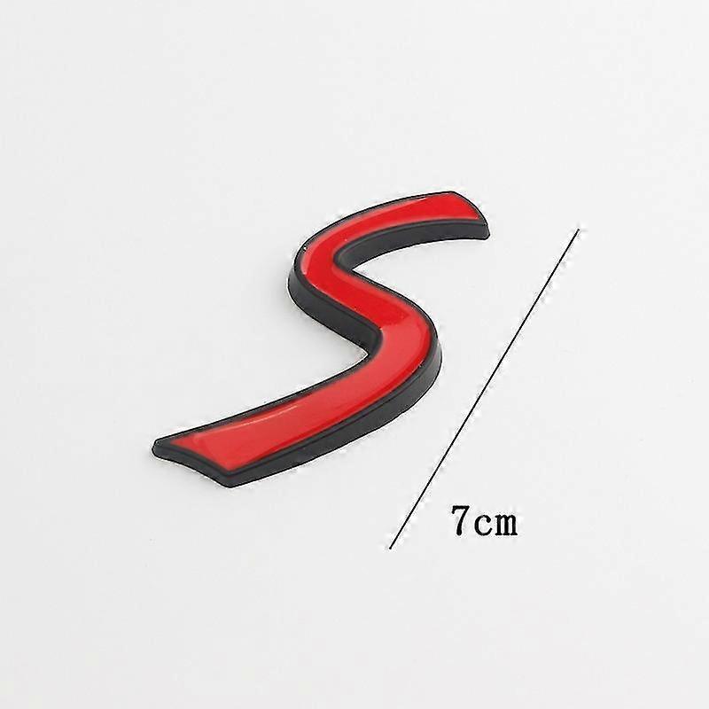 3D ABS Red Mini Cooper S Logo Letters Car Trunk Emblem Badge Decal For ...