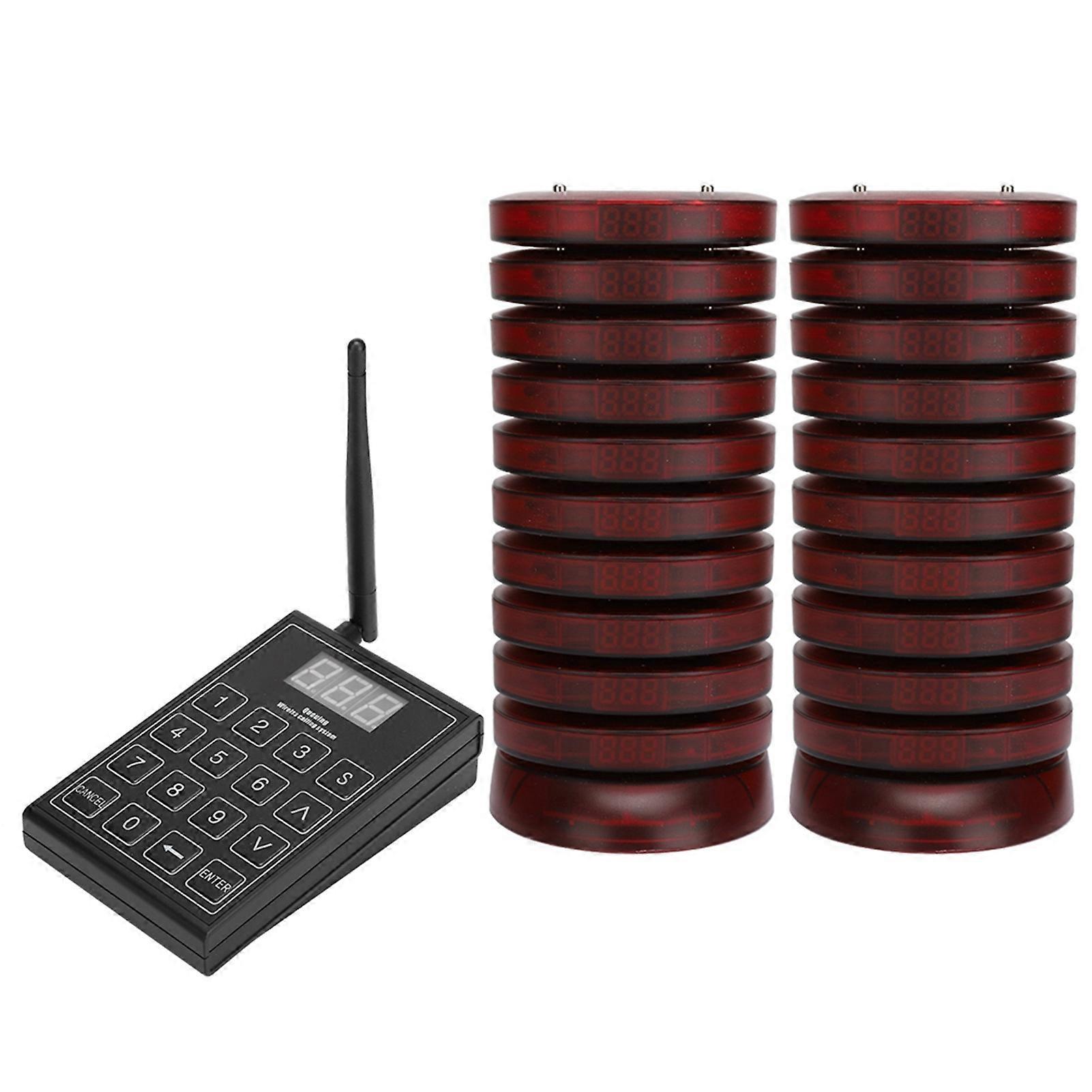 Restaurant Guest Waiter Wireless Queuing Calling Paging System with 20 ...