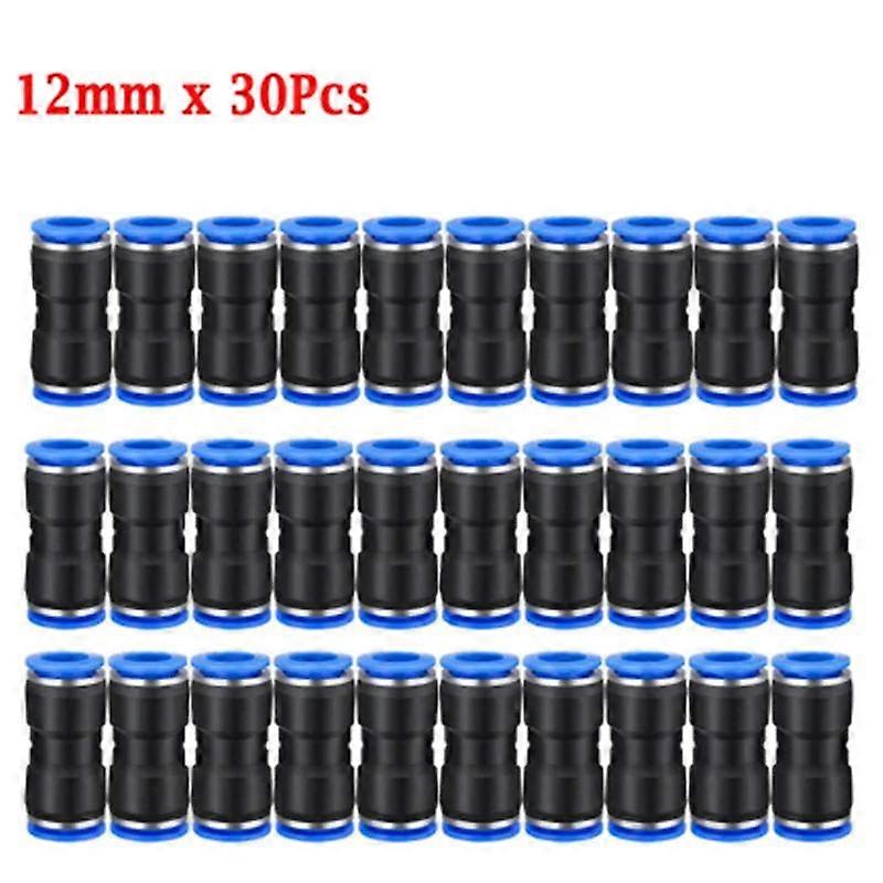 6/8/10/12 Mm Pneumatic Quick Connectors 30/40pcs Straight Push Connectors Air Tube Joint Coupler ...