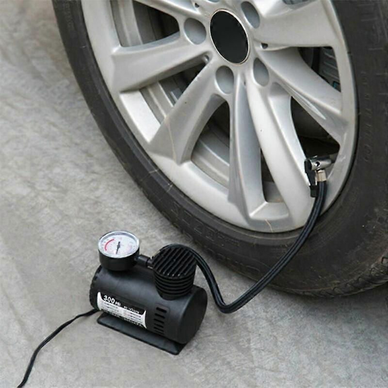 Car Mini Electric Inflator Pump Portable Tire Air Inflator 300PSI Auto ...