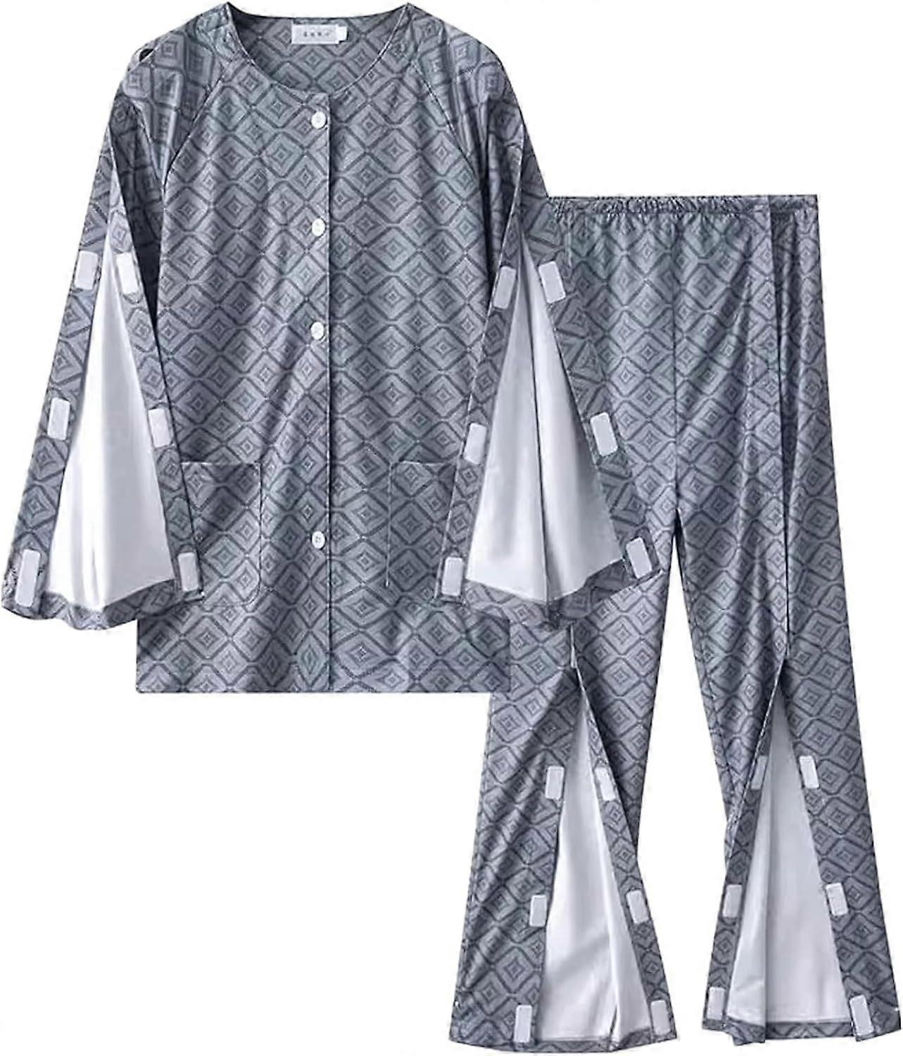 Nursing Suit Fully Open Disability Clothing Long Sleeve Bedridden ...