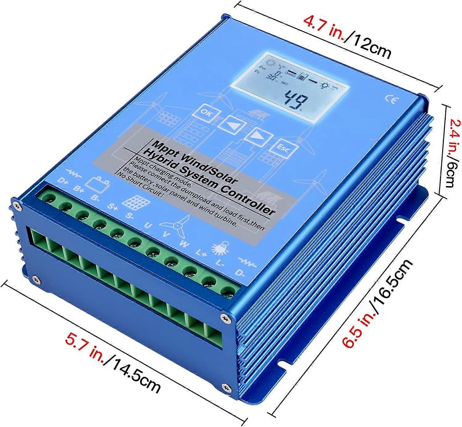 100-1200W(optional) Wind Solar Hybrid Charge Controller 12V/24V Auto ...