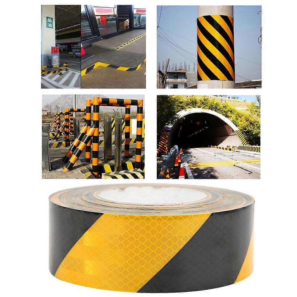 Black Yellow Highlight Reflective Safety Warning Self Adhesive Tape ...