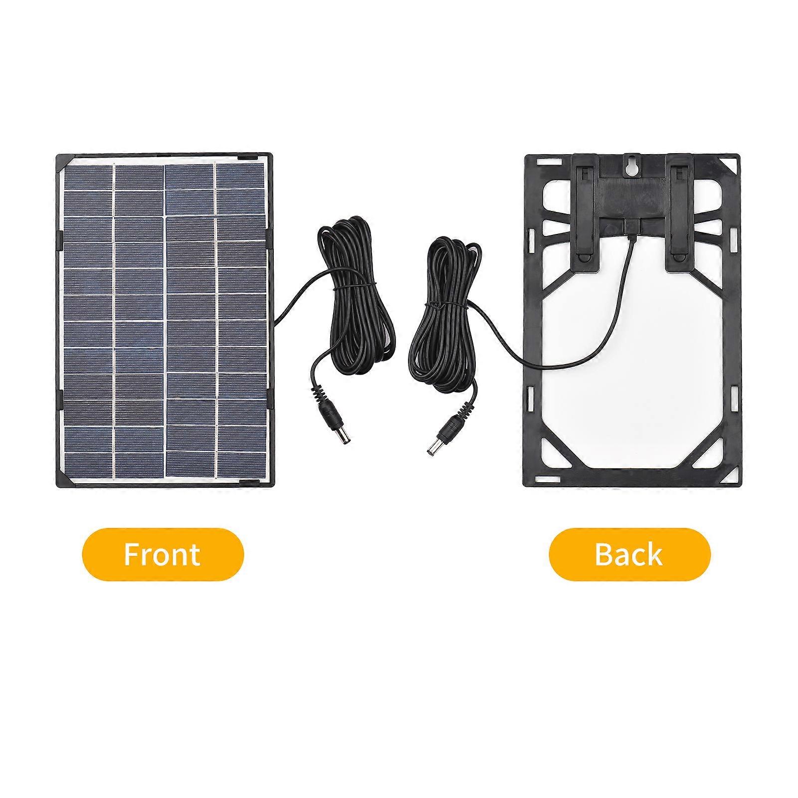 6W 12V Solar Panel for Outdoor Security Camera Solar Cell with 10ft DC ...