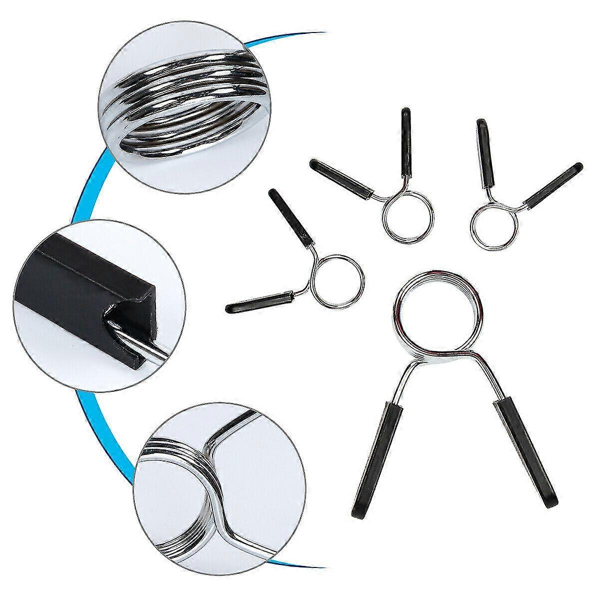 2x Barbell Dumbbell Clips Spring Collar Locks Weight Gym Fitness 25/28 ...