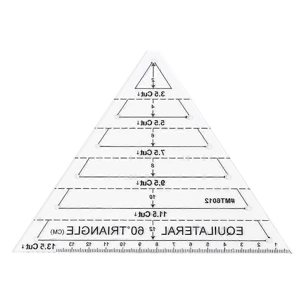 60 Degree Equilateral For Triangle Quilting Ruler Template Diy Sewing ...