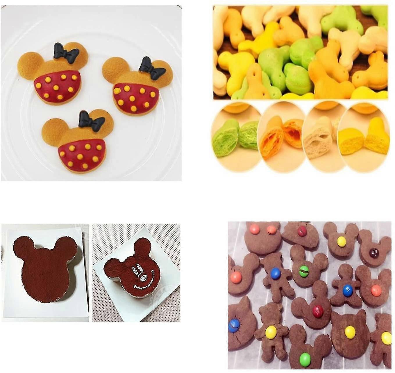 5pcs Cookie Cutter Set, Mickey And Minnie Mouse Cookie Cutters Set For ...