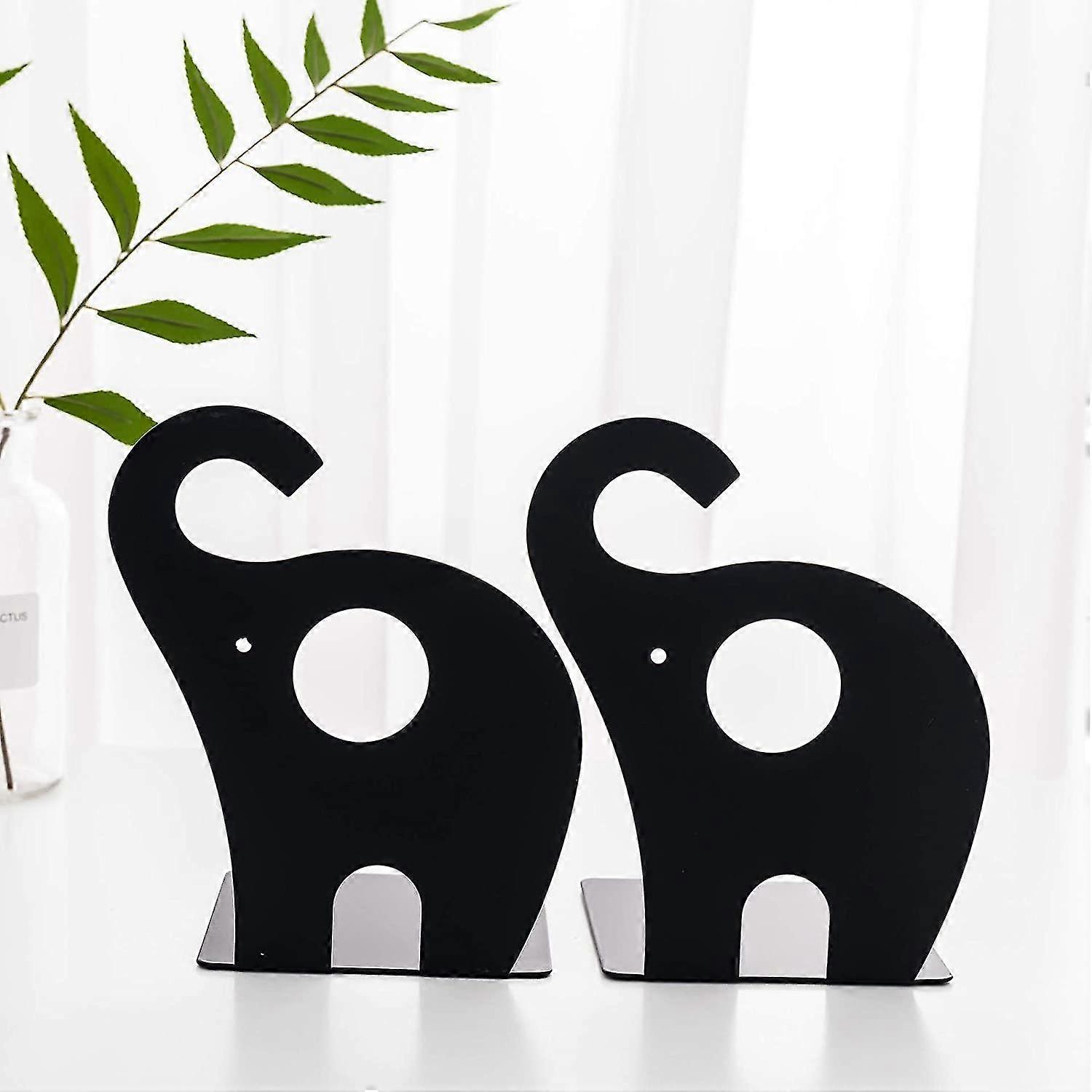 1 Pair Cartoon Elephant Bookends Or Book Tails, Heavy-duty Non-slip ...