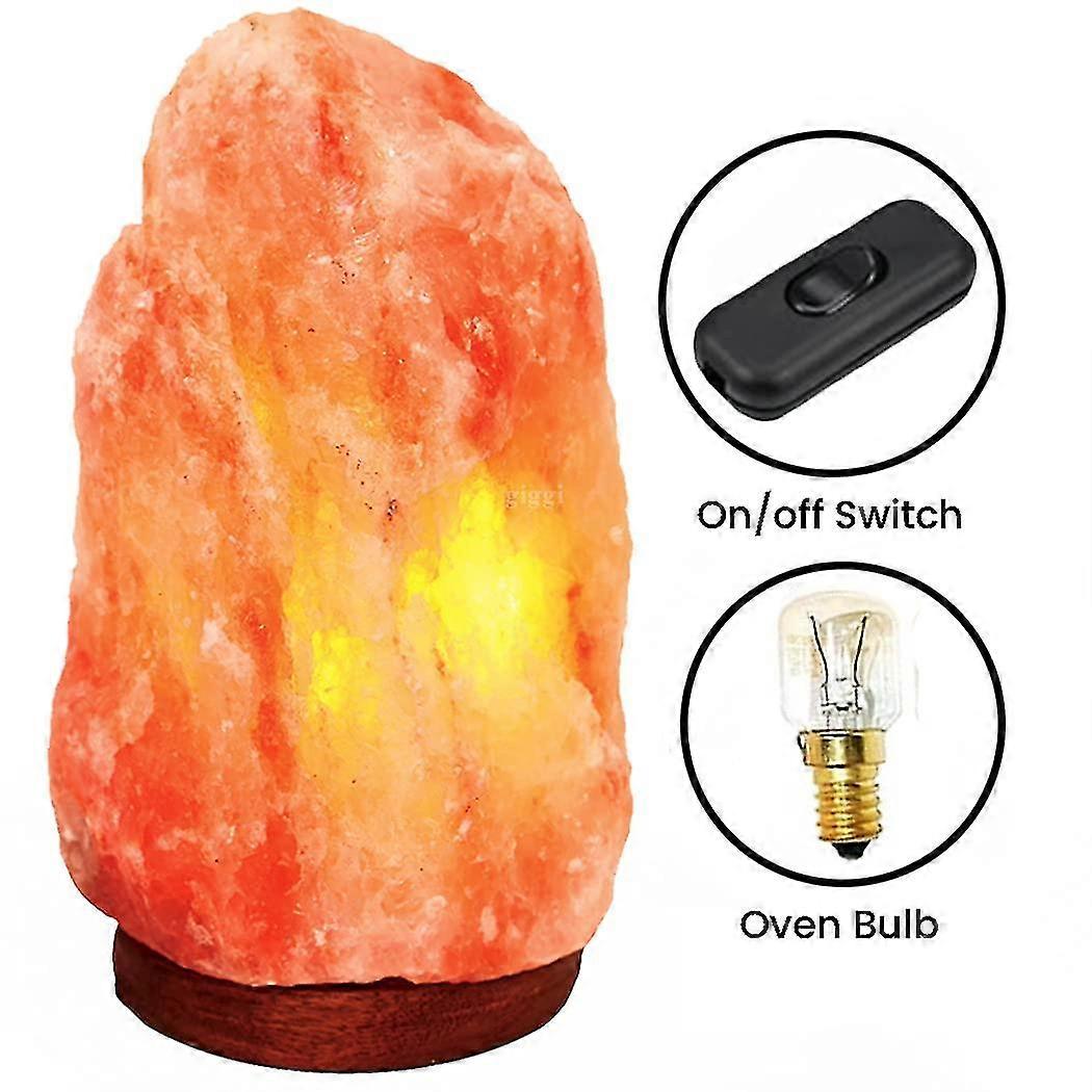 Salt Lamp Premium 100% Natural Himalayan Salt Lamp Hand Crafted Wooden ...