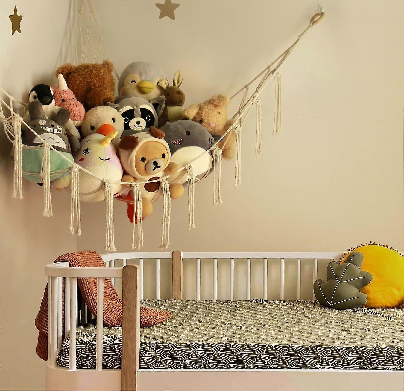 2 Pack Stuffed Animal Net or Hammock, Hanging Stuff Animal Organizer ...