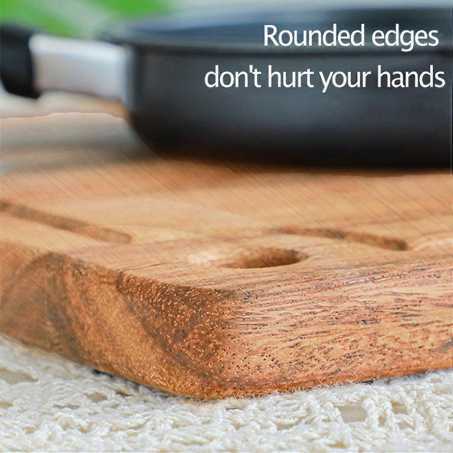 Wooden Chopping Boards, Bamboo Cutting Board with Deep Juice Grooves ...