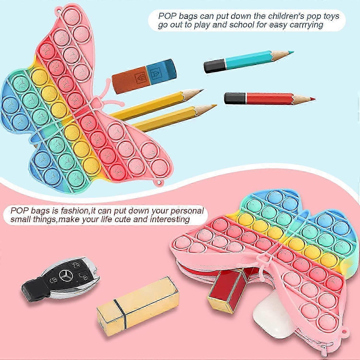 Pop Fidget Purse for Girls, Fidget Toys Bag Push Bubble Popper Handbag ...