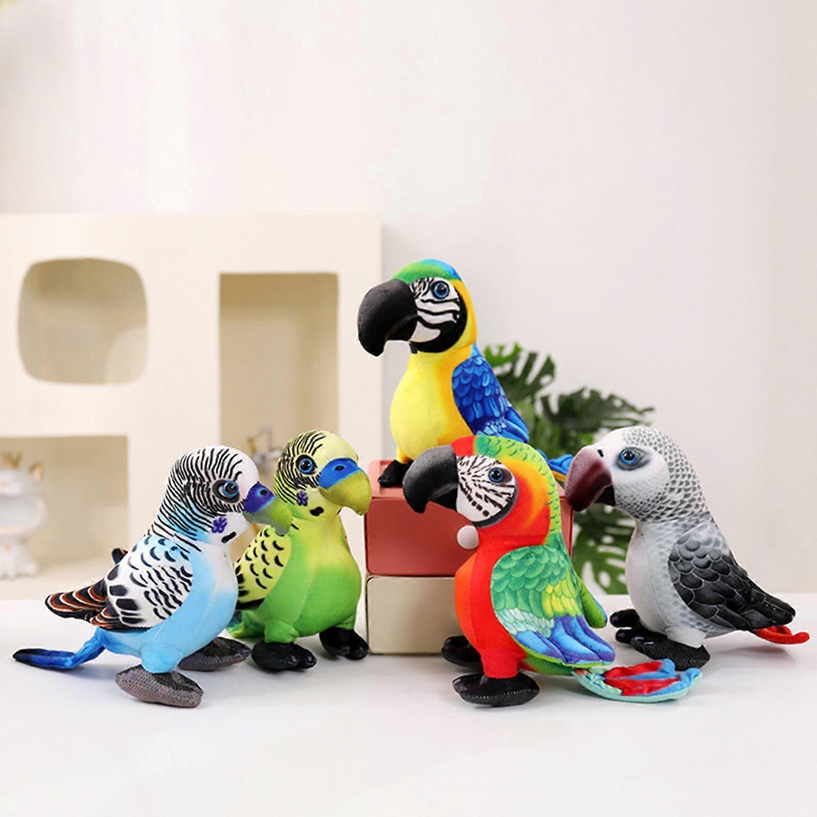 Parrot Plush Doll Bird Stuffed Animal Party Favors Decorative Gift ...