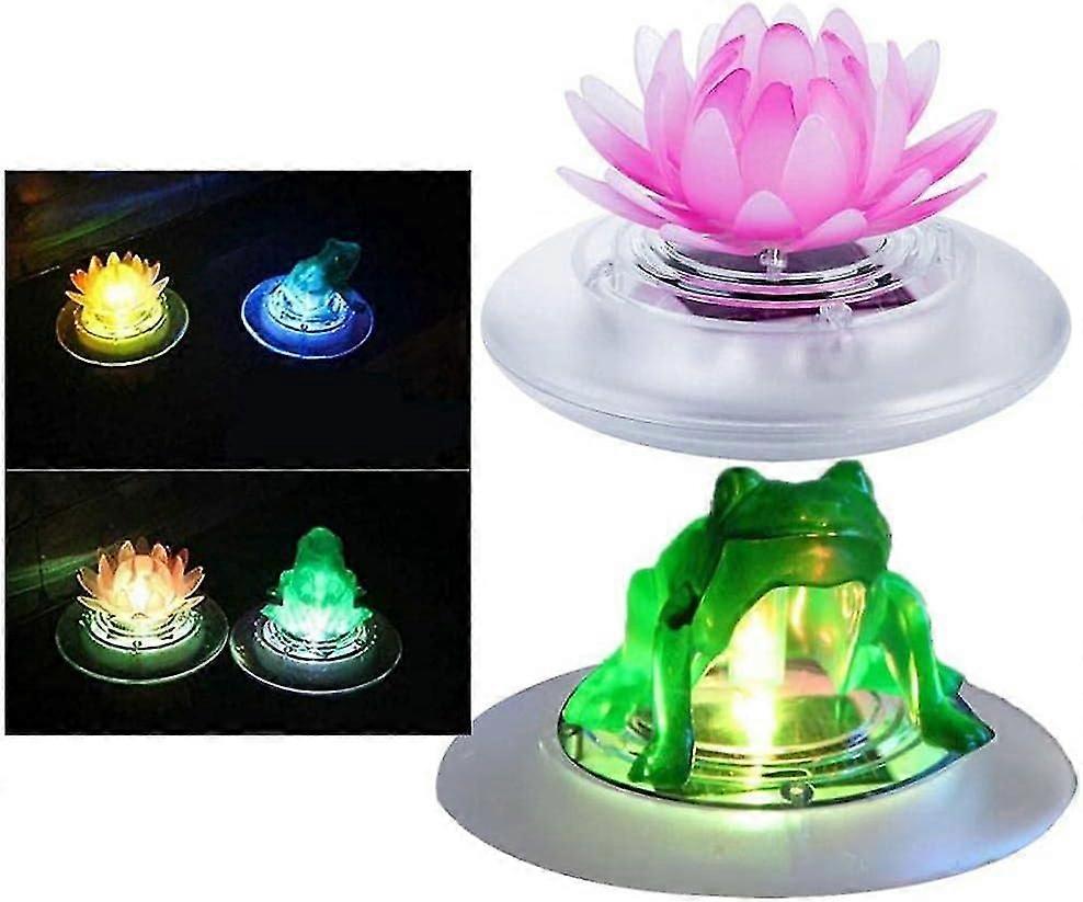 2024 Pool Floating Lamp Waterproof Pool Pond Floating Lamp Frog Solar ...
