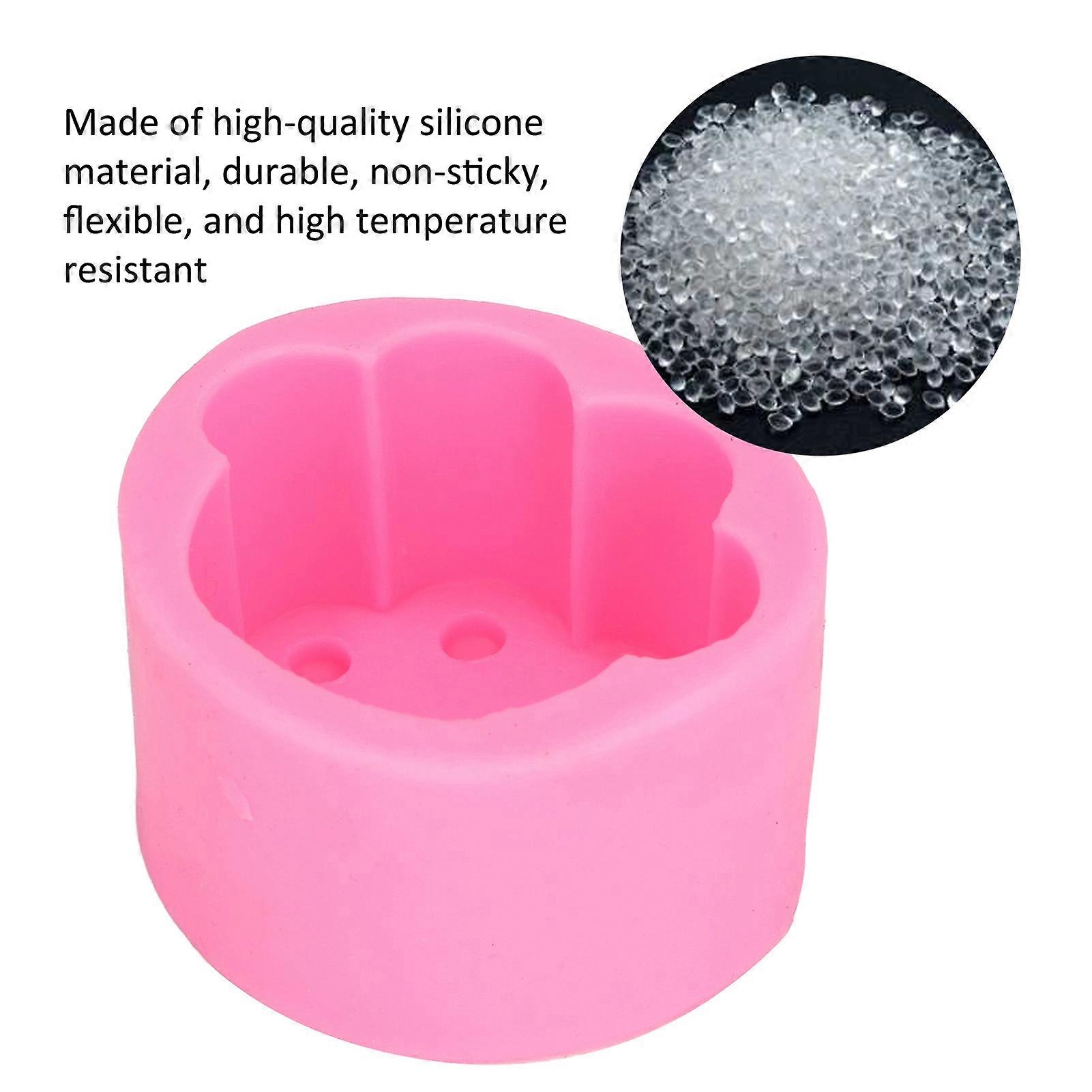 Flexible Silicone Mold Pink Cat Dog Paw Shape DIY Cake Tool 19-227 ...