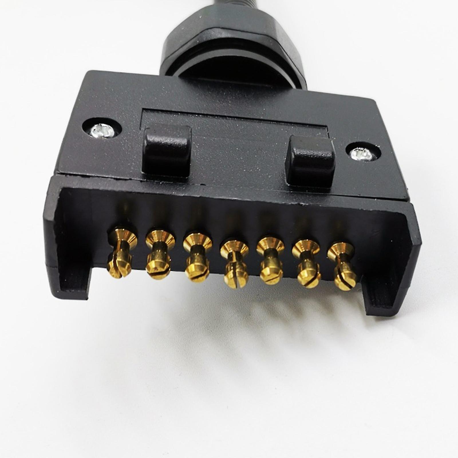 12 Pin Female Socket To 7 Pin Flat Male Plug Trailer Adaptor Caravan ...
