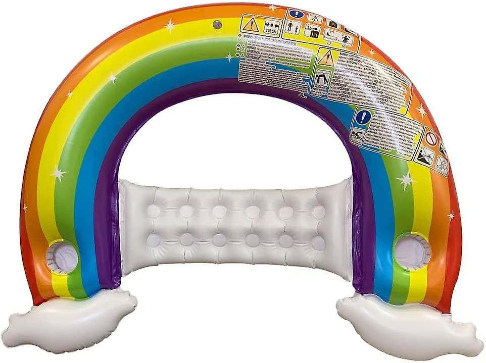 Rainbow Inflatable Recliner, Folding Water Couch Inflatable Pool Float ...