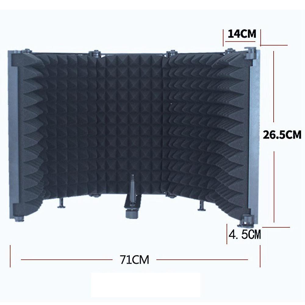 5 Panel Adjustable Microphone Isolation Reflection Filter Vocal Booth ...