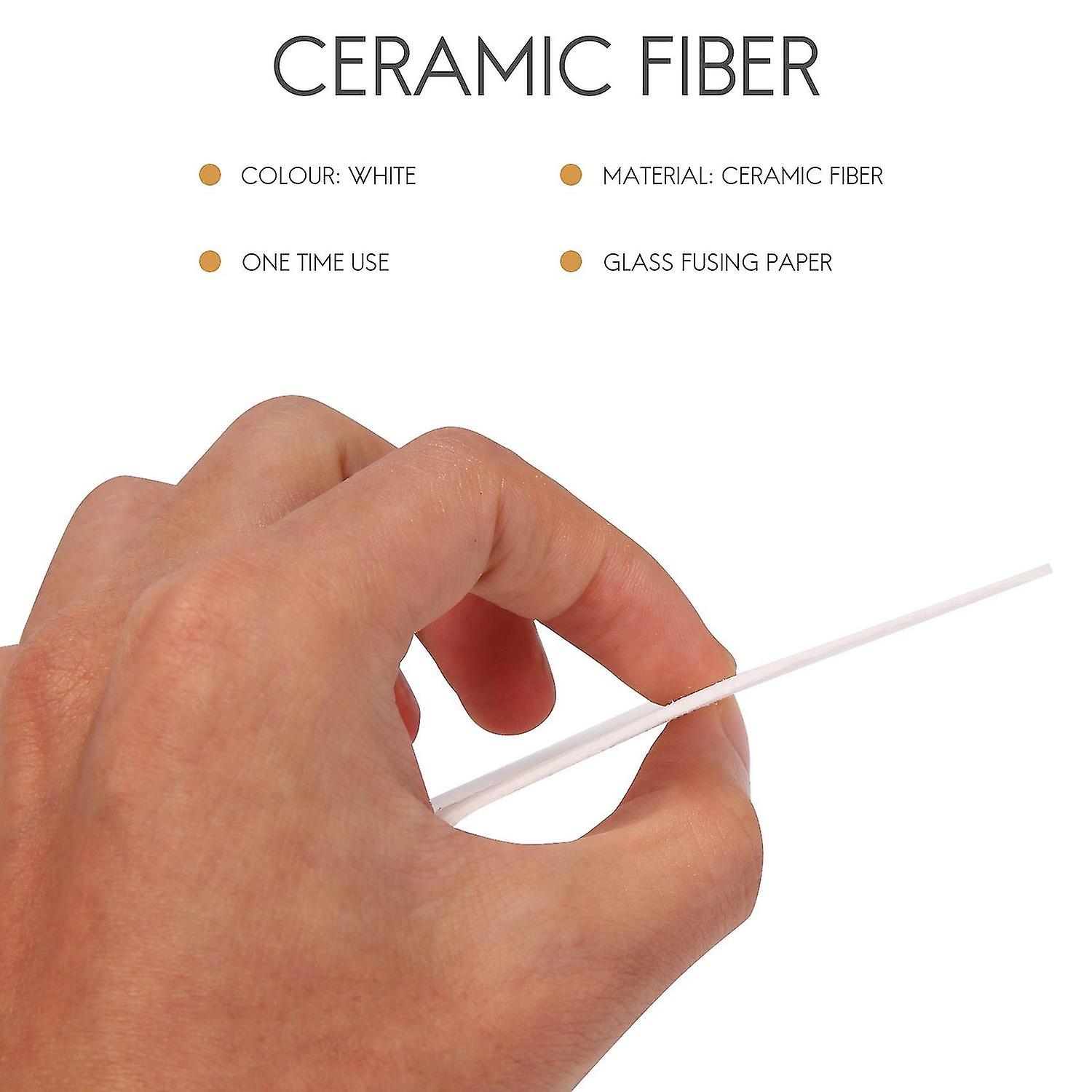 50 Sheets Ceramic Fiber Square Kiln Glass Fusing Paper Household ...