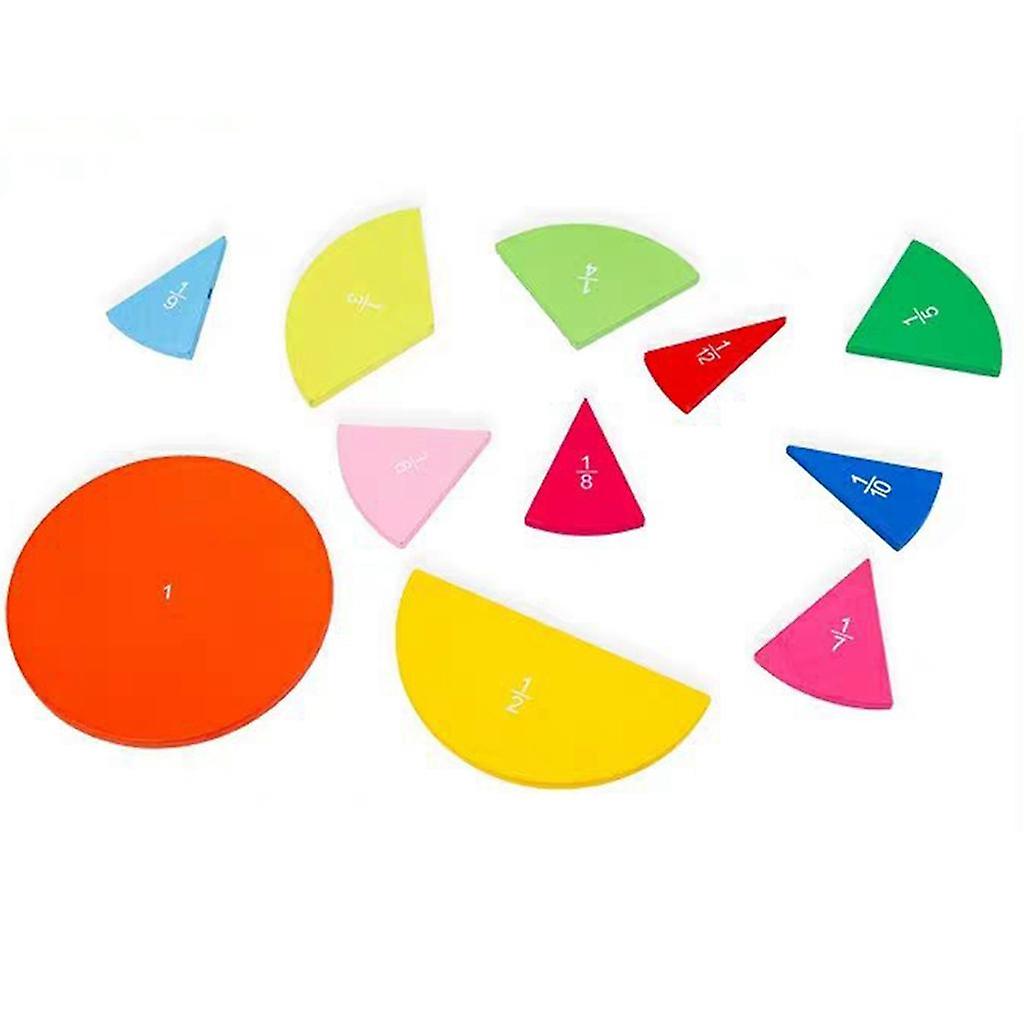 Colorful Math Fraction Blocks Geometric for Home School Mathematics Age ...