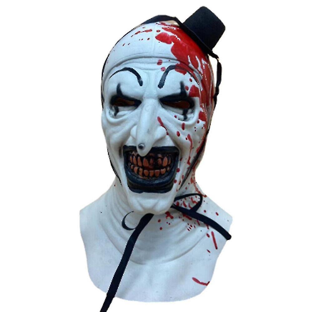 Terrifier 2 Art The Clown Mask Cosplay Costume Creepy Full Head Mask ...